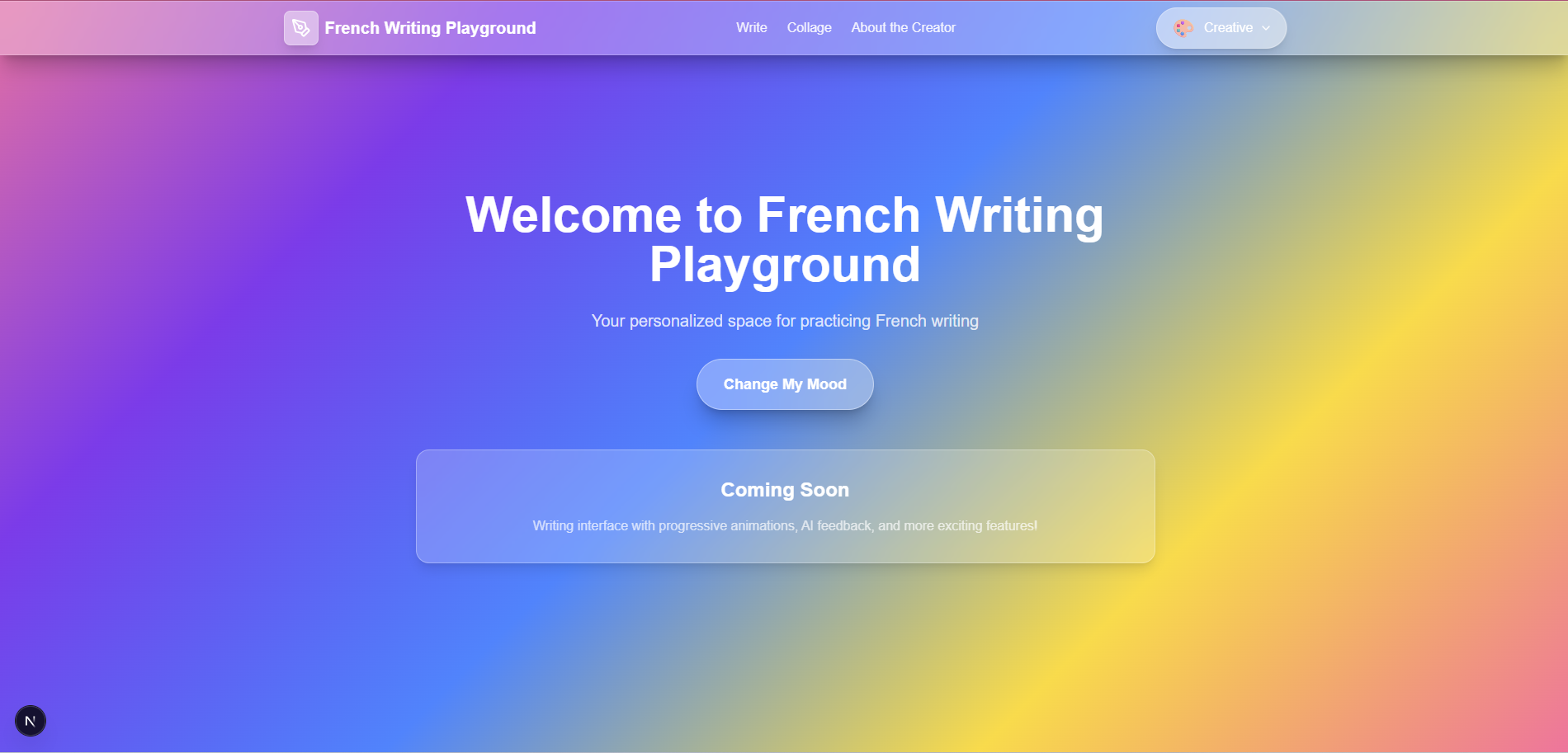 French Writing Playground - AI-Powered French Learning